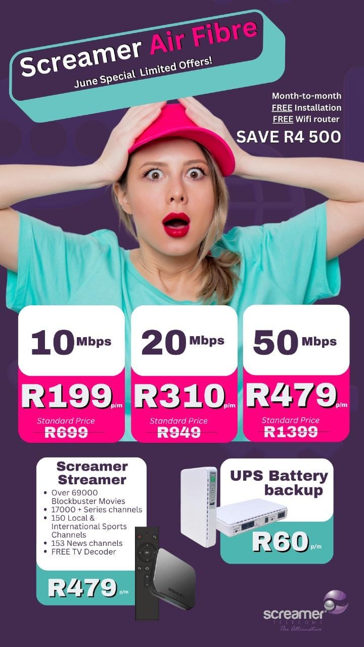 The Best Home & Business Internet Deals | Screamer Telecoms